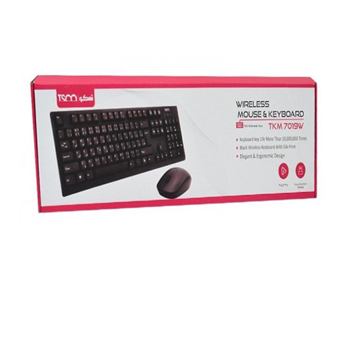 کیبورد و موس بی سیم TSCO مدل TKM 7019W کد 9198 - فروشگاه اینترنتی ایزا شاپ